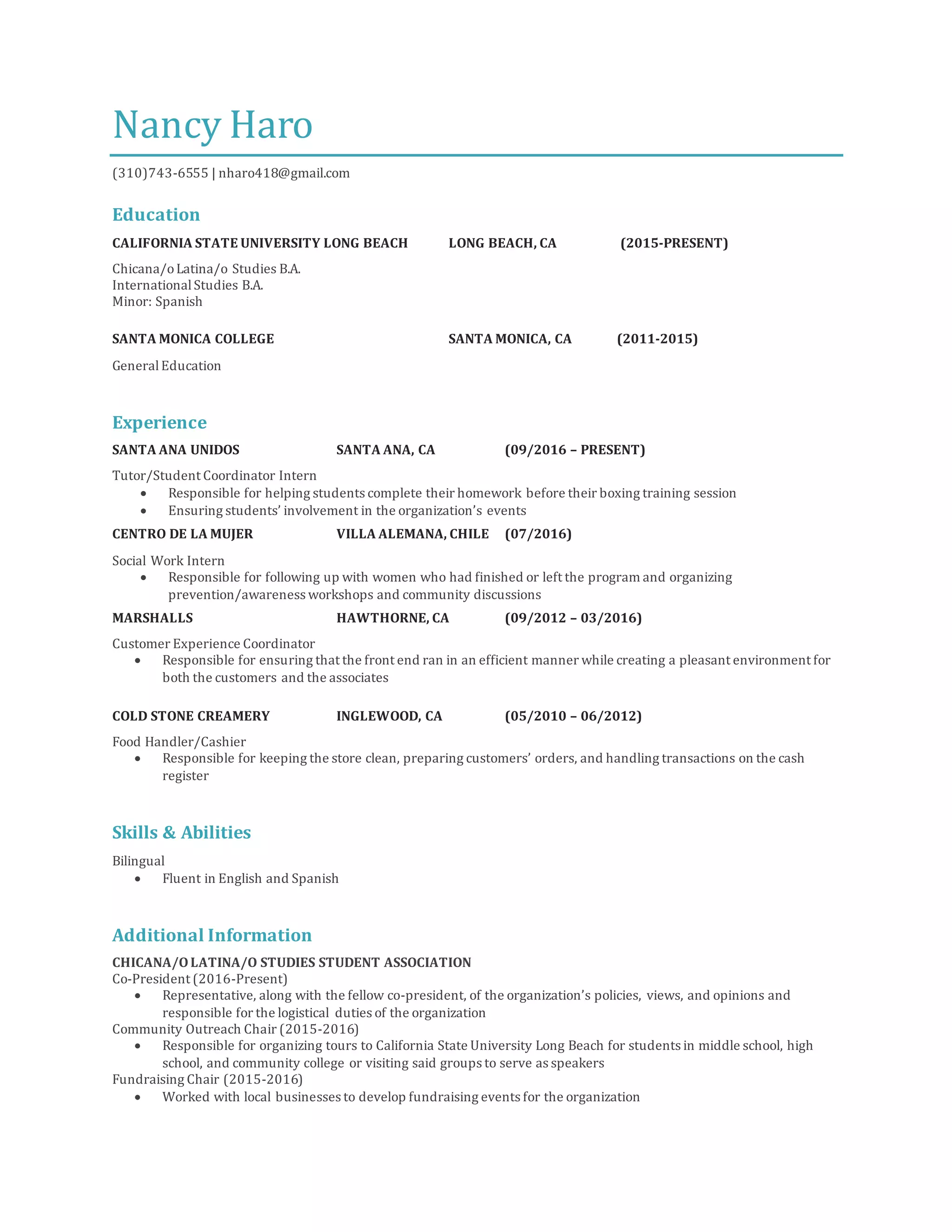 Nancy Haro (Resume) 1 | DOCX