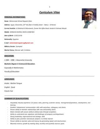 Mohammed Nageeb C.V. - Updated | DOCX