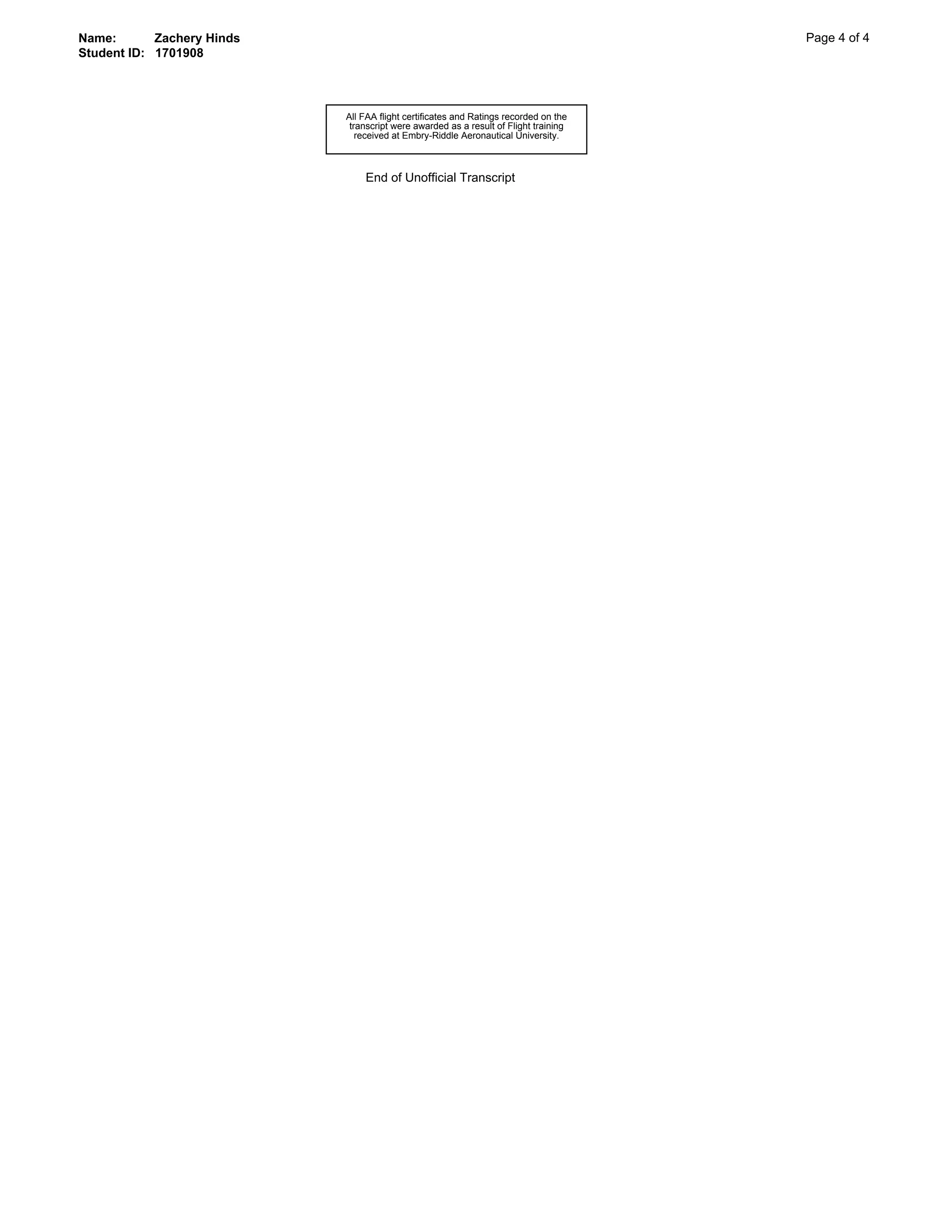 Unofficial Transcript - Fall 2015 | PDF