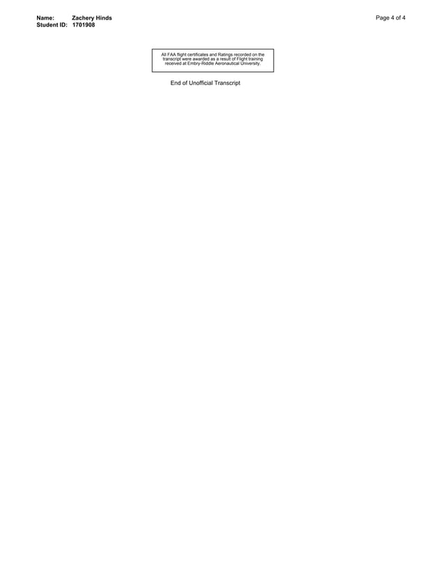 Unofficial Transcript - Fall 2015 | PDF