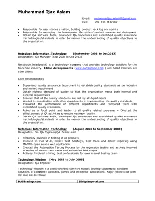 Resume - Ijaz Aslam | DOCX