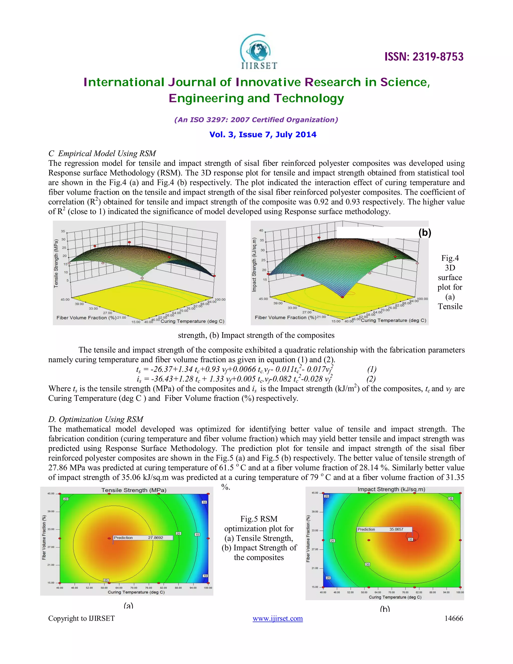 Influence of Curing Temperature and Fiber Volume Fraction on the ...