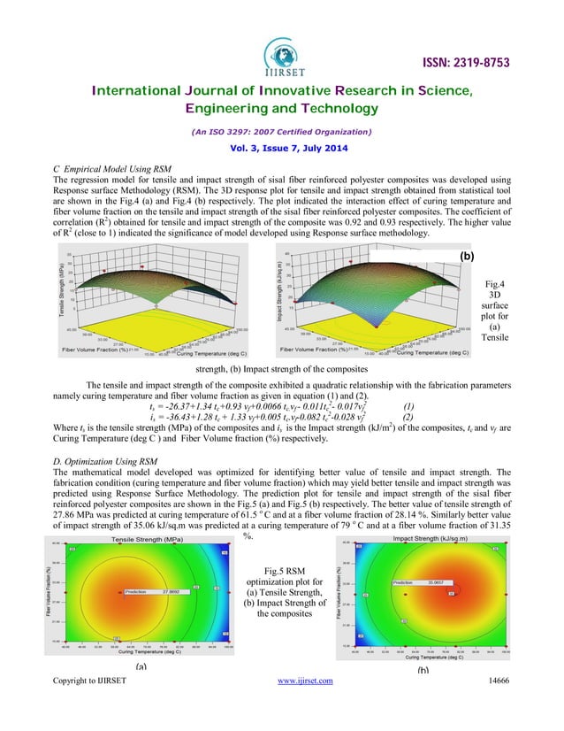 Influence of Curing Temperature and Fiber Volume Fraction on the Mechanical Properties of Sisal ...