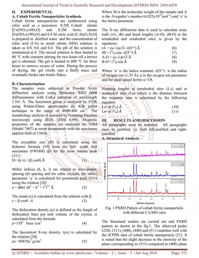 Microstructural and Magnetic Properties of Cobalt Ferrite Nanoparticles ...