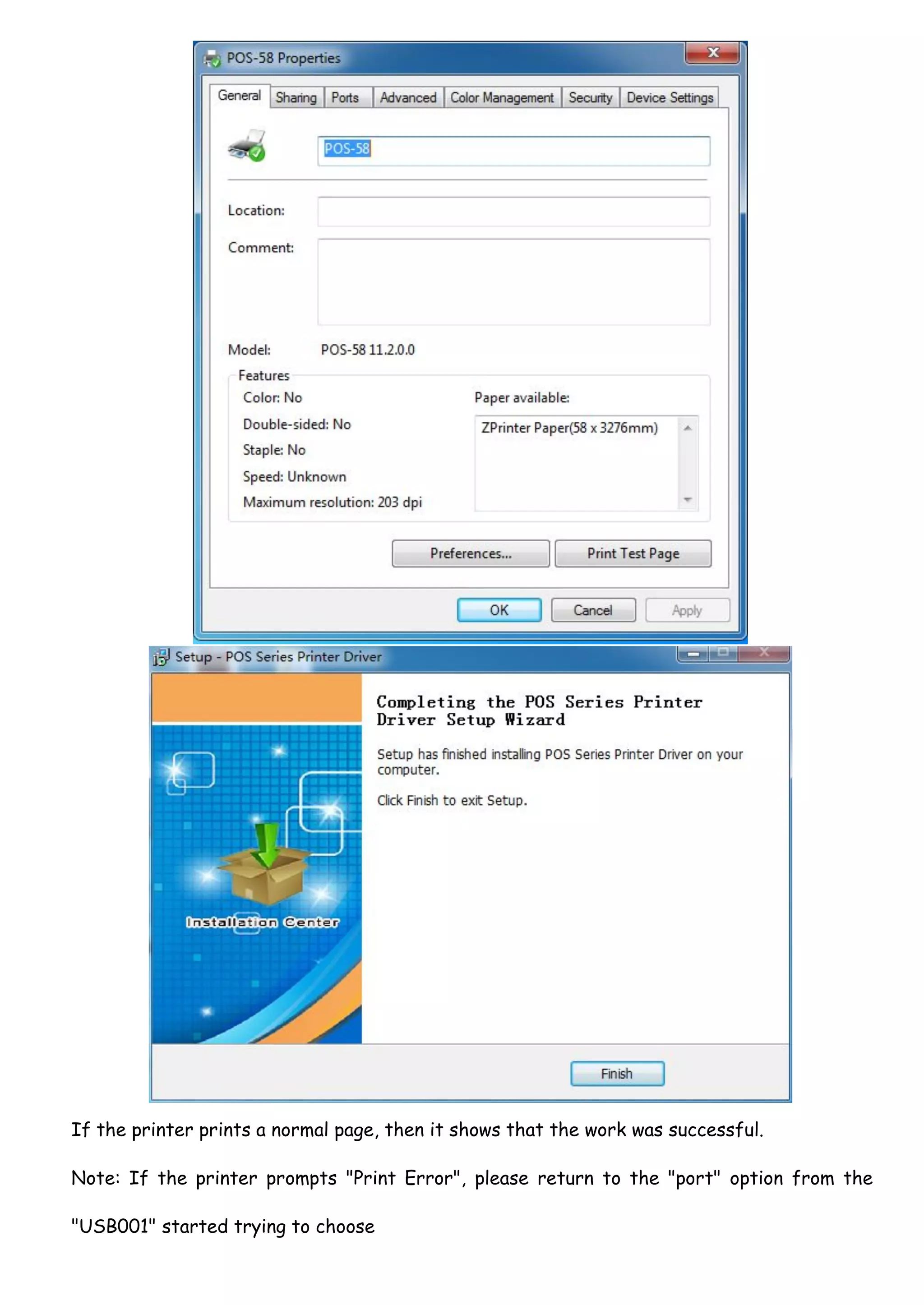 58 mm mini portable thermal printer instruction manual | PDF