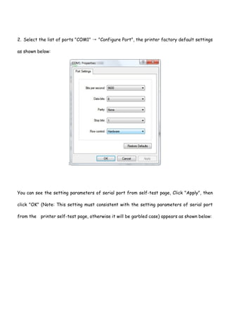 58 mm mini portable thermal printer instruction manual | PDF