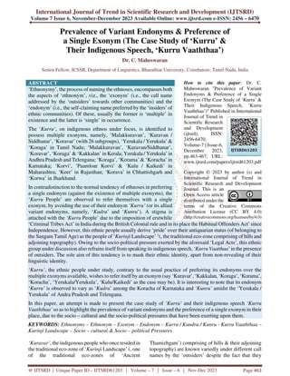 Prevalence of Variant Endonyms and Preference of a Single Exonym The ...