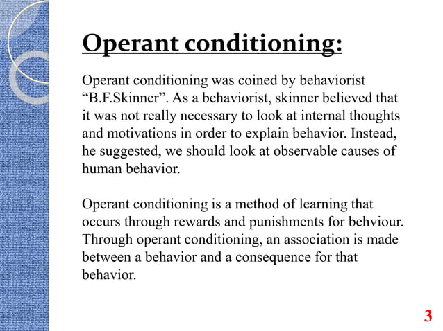 Theories of Learning (Operant Conditioning) | PPT