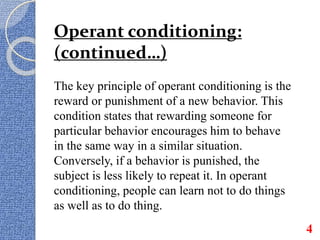 Theories of Learning (Operant Conditioning) | PPT