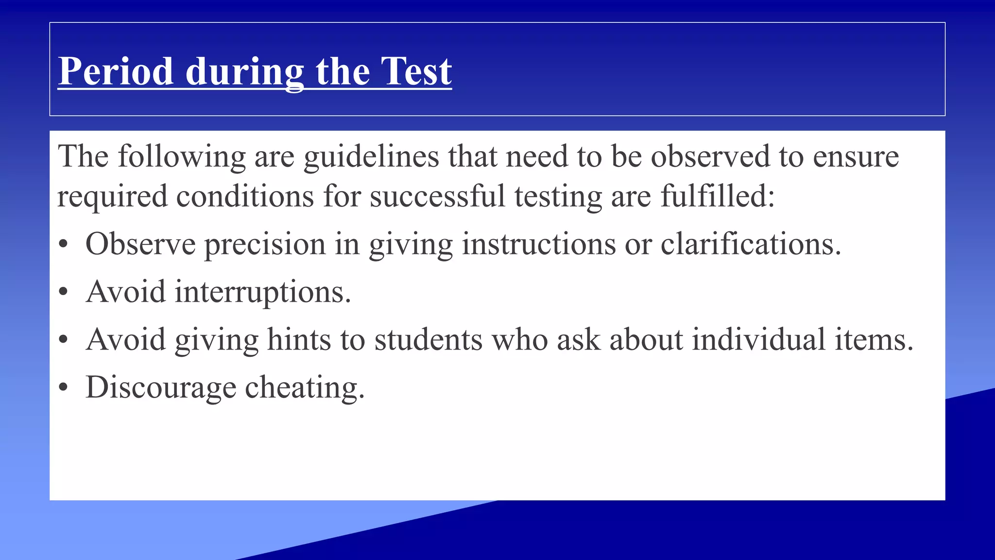 Administration/Conducting the Test | PPTX