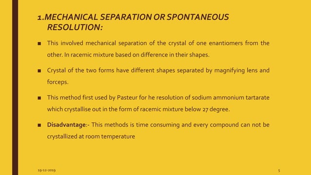 Enatiopure separation and stereo selective synthesis FOR PHARMACY ...