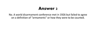 REVISION IGCSE CAMBRIDGE HISTORY: DISARMAMENT CONFERENCE | PPT