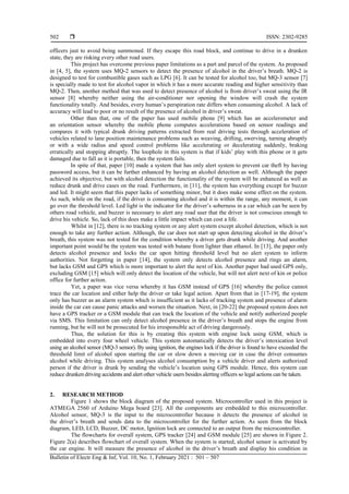Drunken drive detection with smart ignition lock | PDF