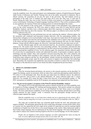 Investigating pre-service teachers’ perceptions on readability tools: a ...