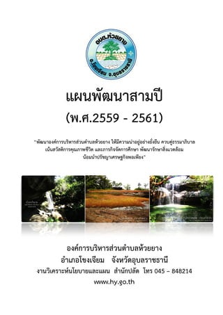 แผนพัฒนาสามปี 2559 - 2561 | PDF