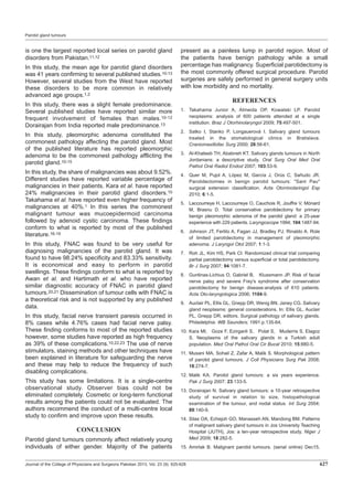 Parotid gland tumours series | PDF