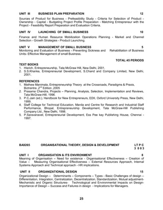 syllabus for mba ft | PDF