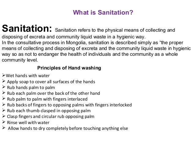 Sanitation Meaning