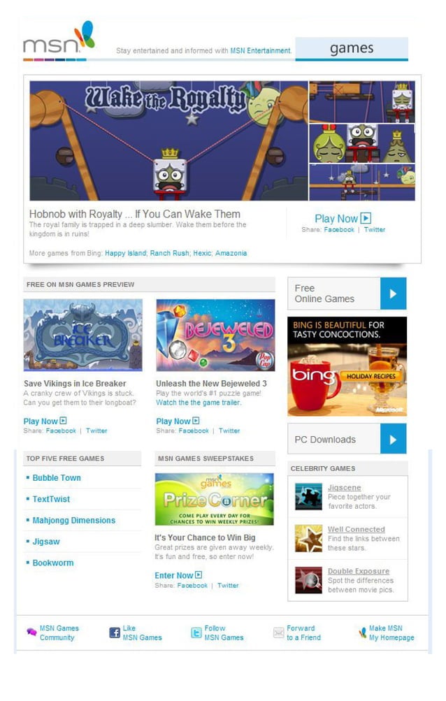 MSN Games Newsletters | PDF
