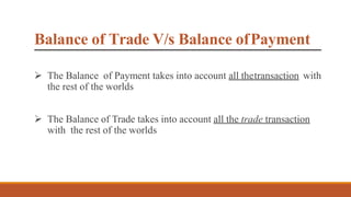 Balance Of Payment | PPTX