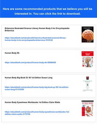 Human Body Ii Encyclopaedia Britannica Inc | PDF