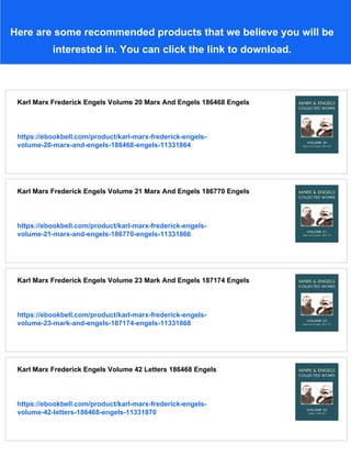 Karl Marx Frederick Engels Volume 32 Marx 186163 Engels | PDF