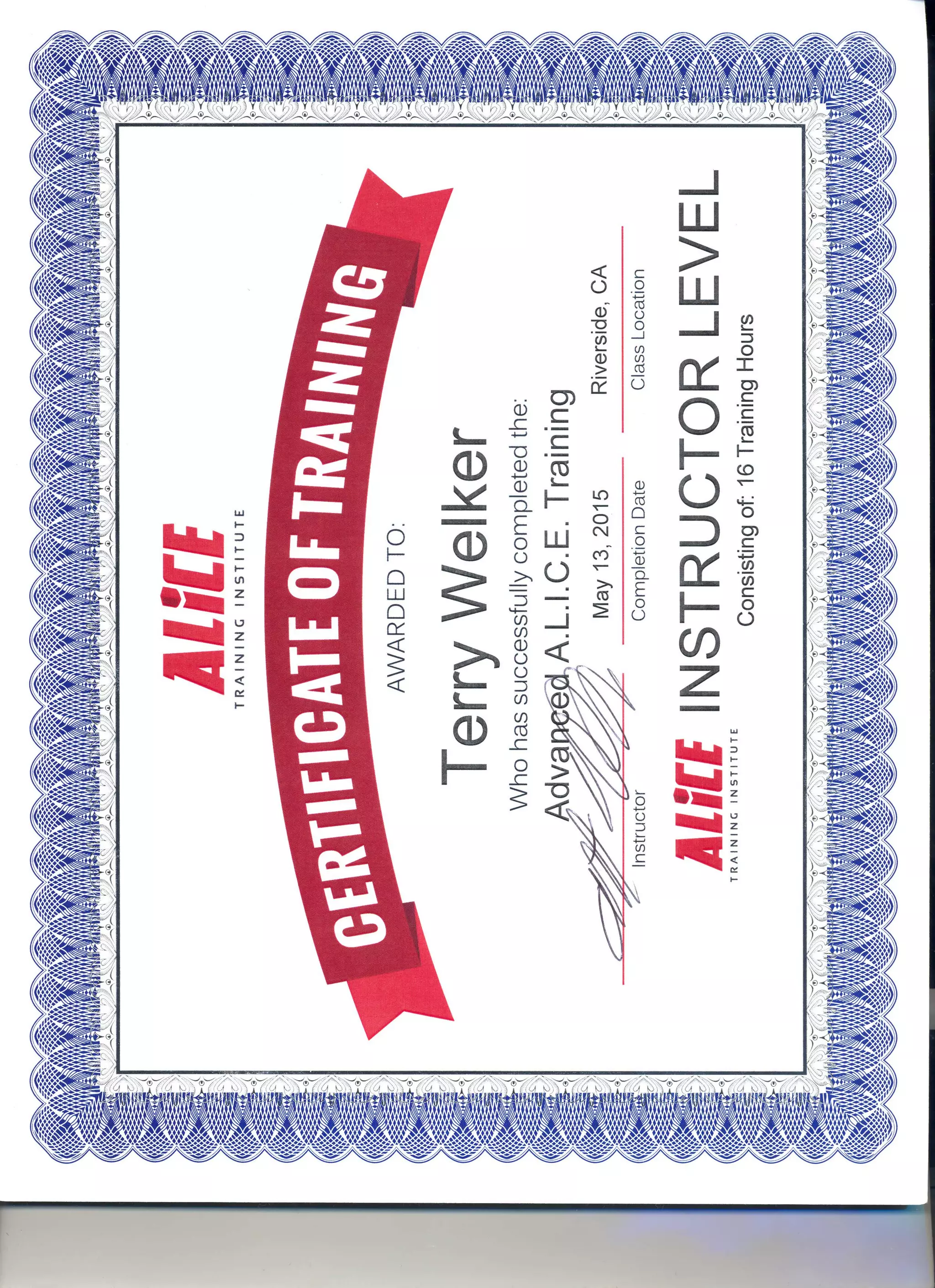 A.L.I.C.E. Training Certificate0001 | PDF