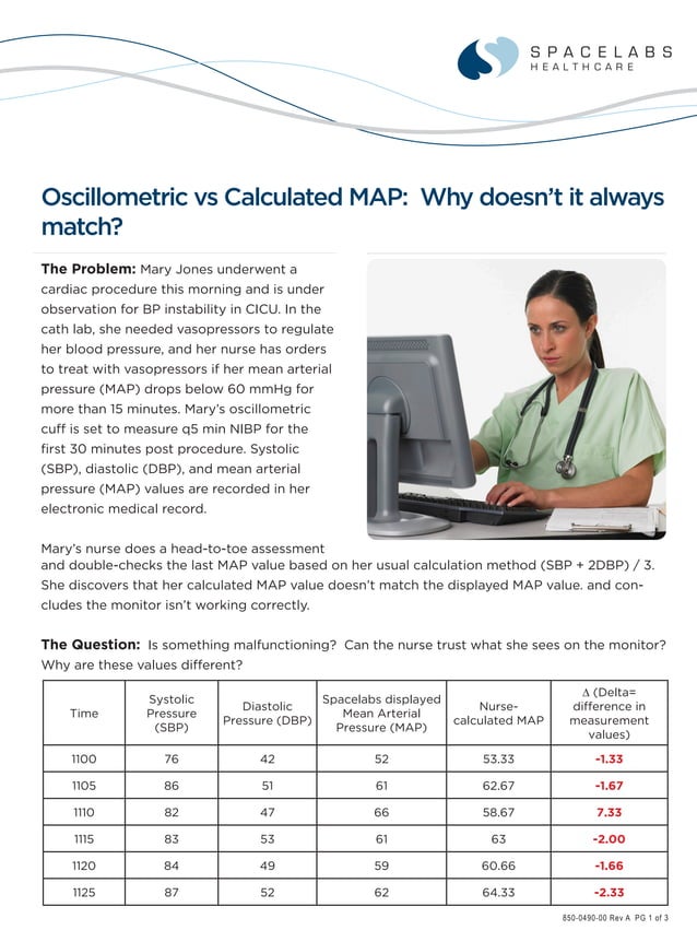 850-0490-00 Rev A-Oscillatory MAP ABP Case Study | PDF | Heart and ...