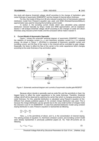 Threshold Voltage Roll-off by Structural Parameters for Sub-10 nm ...