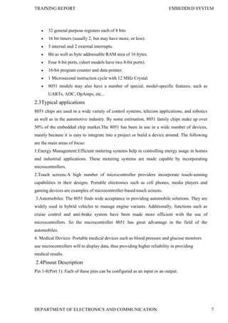 Project Report On Micro-controller Embedded System | DOCX