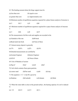 59105128 civil-engineering-objective-type-questions | PDF
