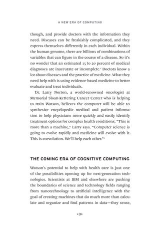 Smart Machines Ibms Watson And The Era Of Cognitive Computing Hamm | PDF