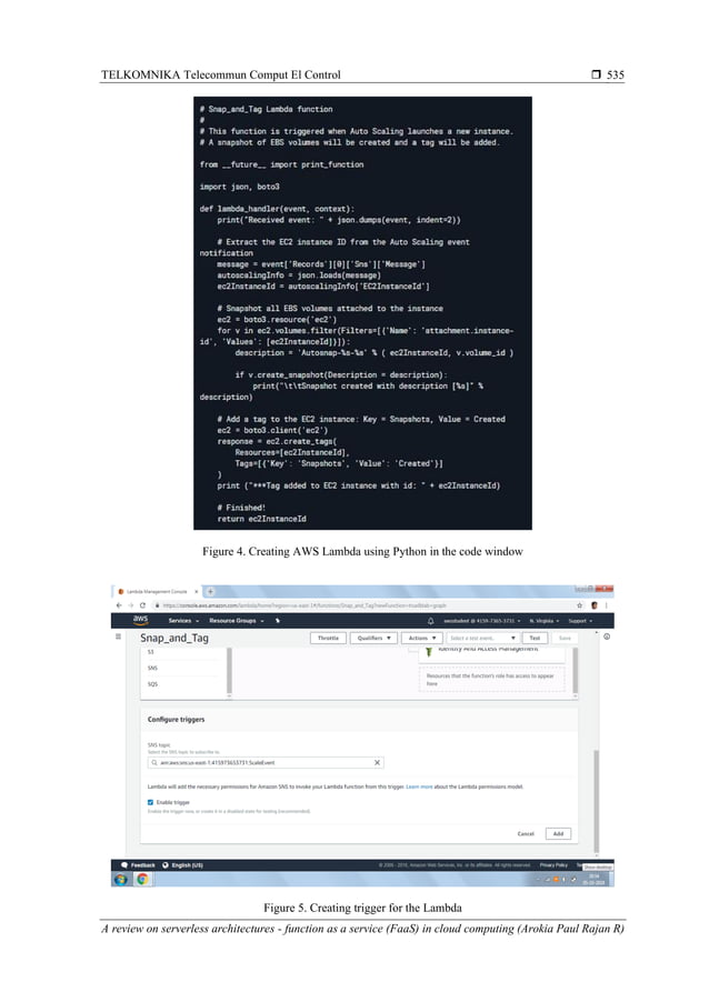 A review on serverless architectures - function as a service (FaaS) in cloud computing | PDF
