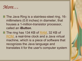 Presentation of java ring for seminar.ppt