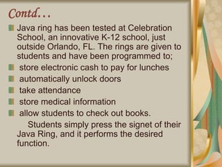 Presentation of java ring for seminar.ppt