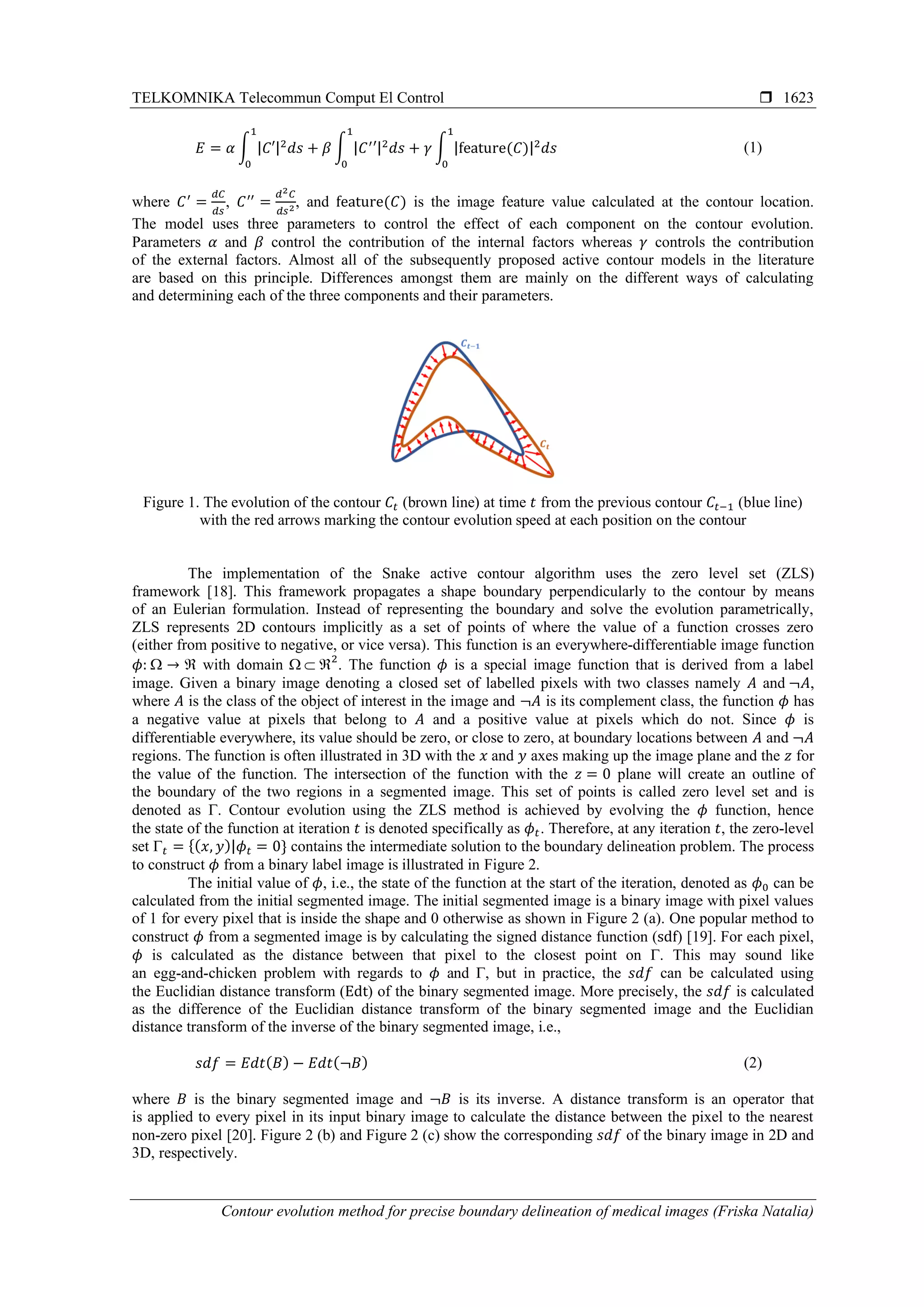 Contour evolution method for precise boundary delineation of medical ...