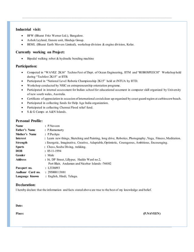 naveen resume | DOCX | Robotics | Technology & Computing