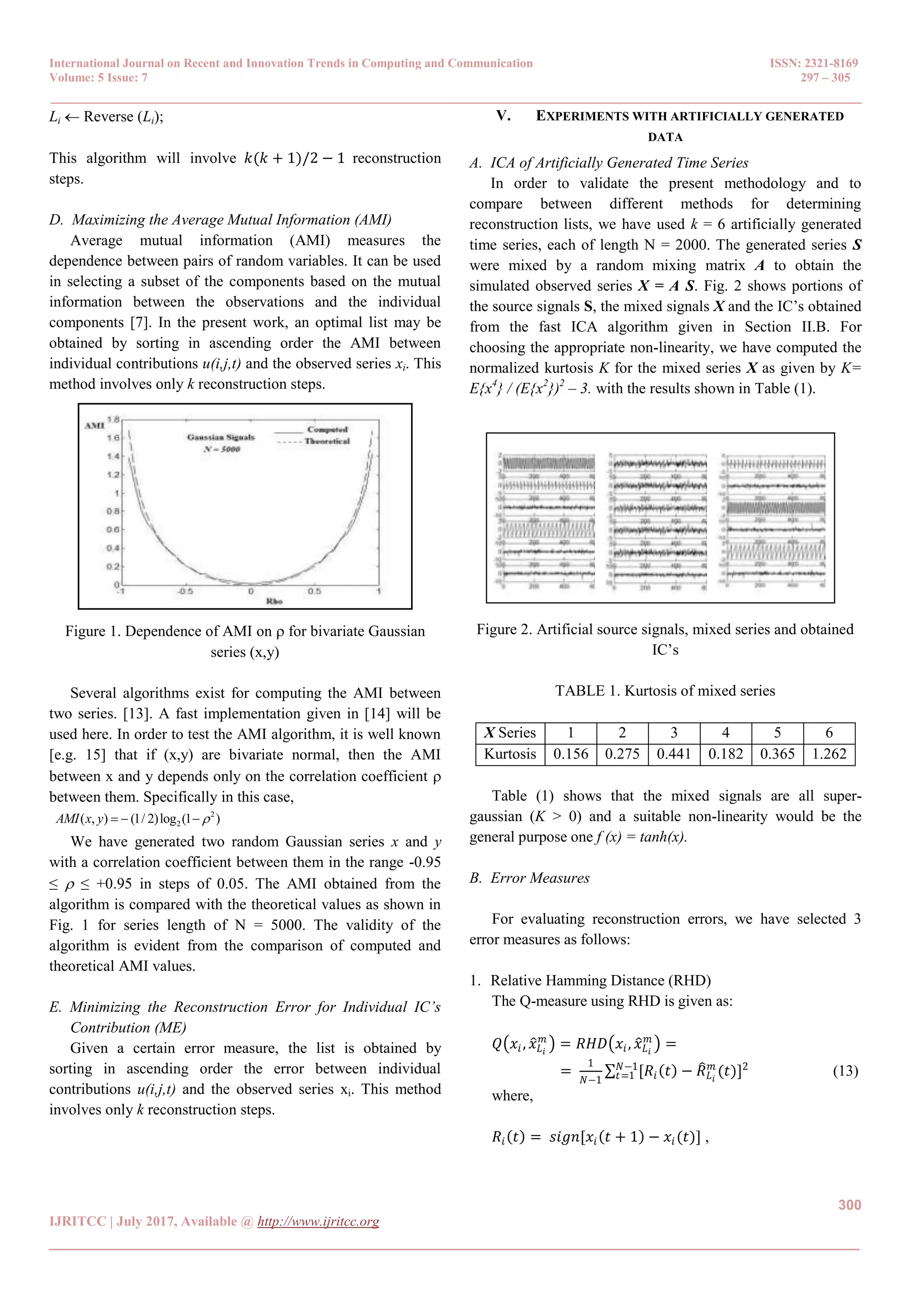 Reconstruction of Time Series using Optimal Ordering of ICA Components | PDF | Physics | Science