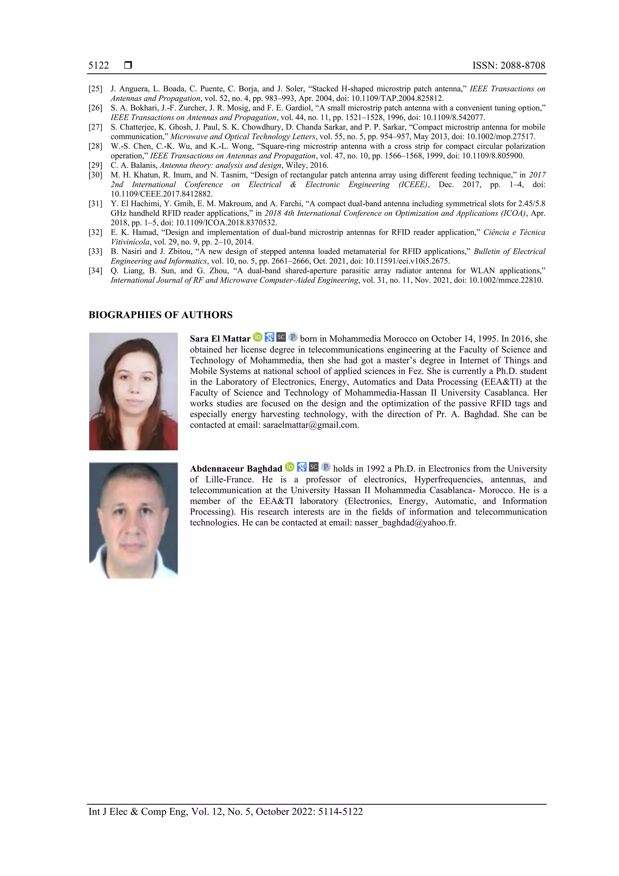 Design and optimization of a rectangular microstrip patch antenna for ...