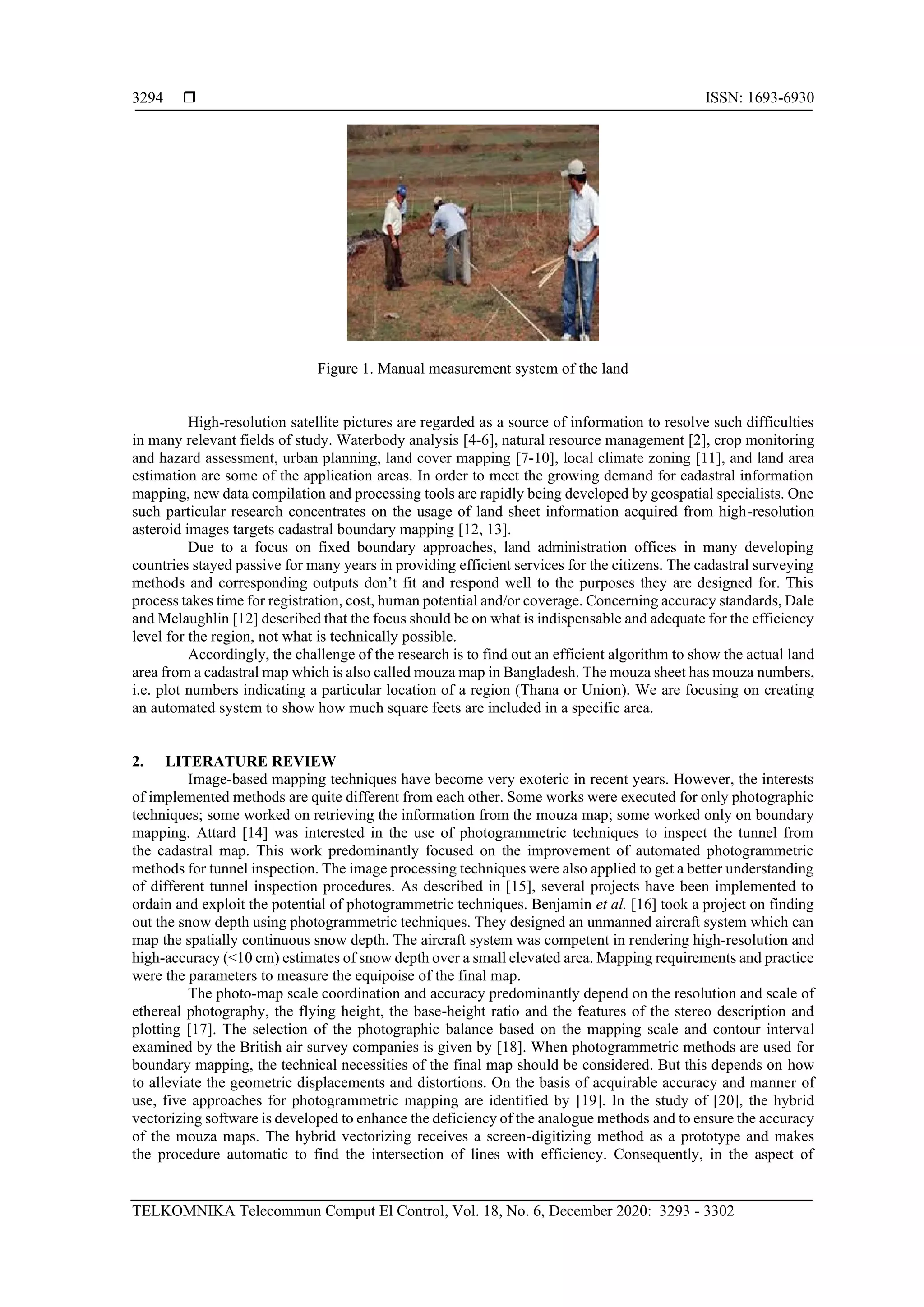 Quantitative analysis of Mouza map image to estimate land area using ...