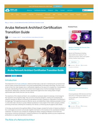 Aruba Network Architect Certification Transition Guide – My 591Lab | PDF