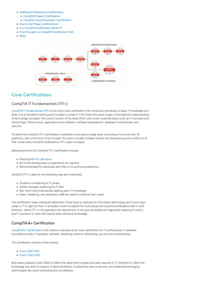 CompTIA Certification Path: A Complete IT Roadmap – My 591Lab | PDF