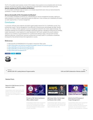 ITIL 4 Certification: Advanced IT Service Management Path | PDF