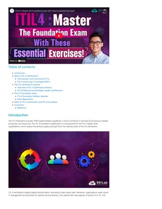 ITIL 4 Certification: Advanced IT Service Management Path | PDF