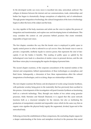 Castles in the Sky; Clouds, Voices and the Aural Dispersal of the Body Post Internet Final | PDF