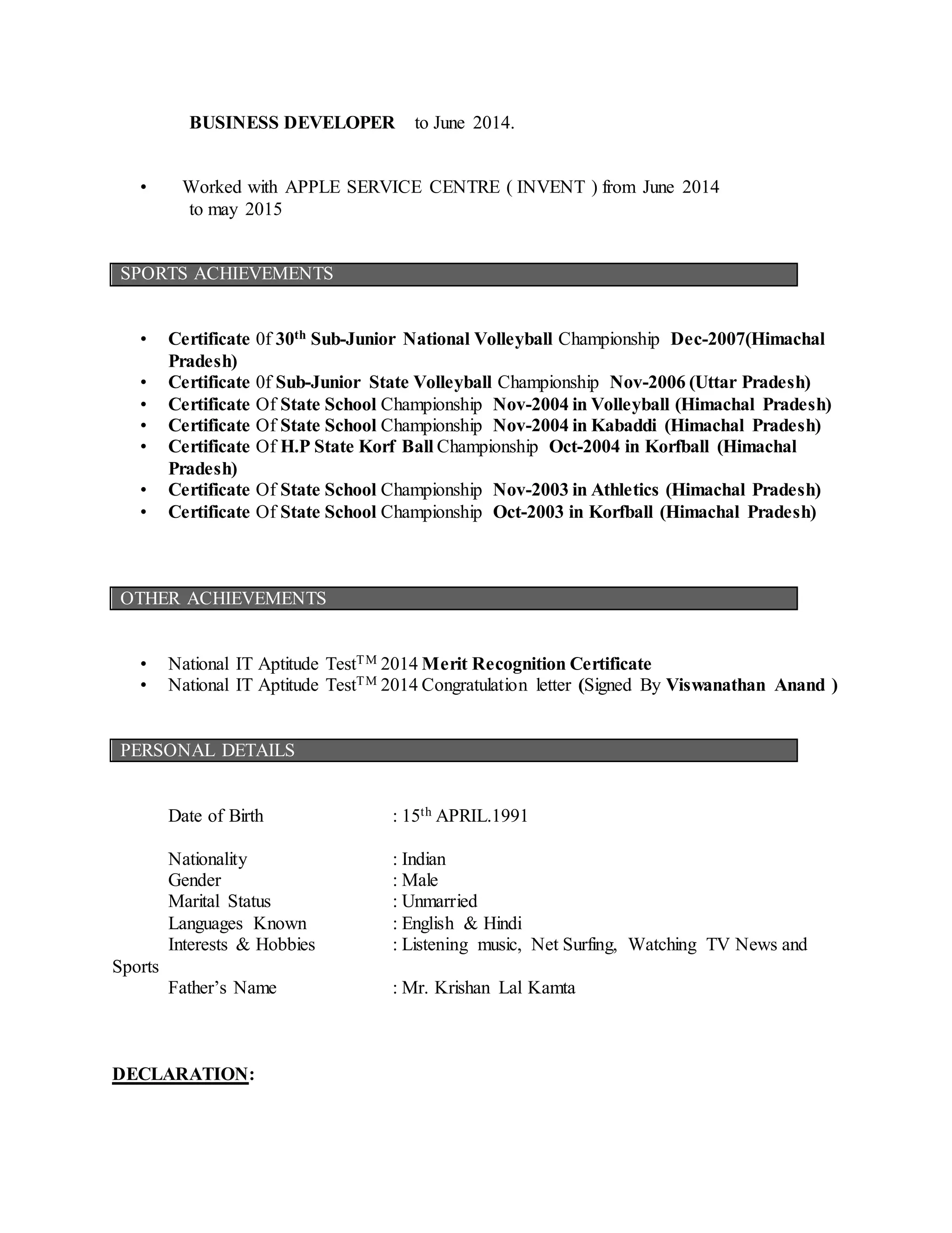 AJAY RESUME (1) (1) | PDF
