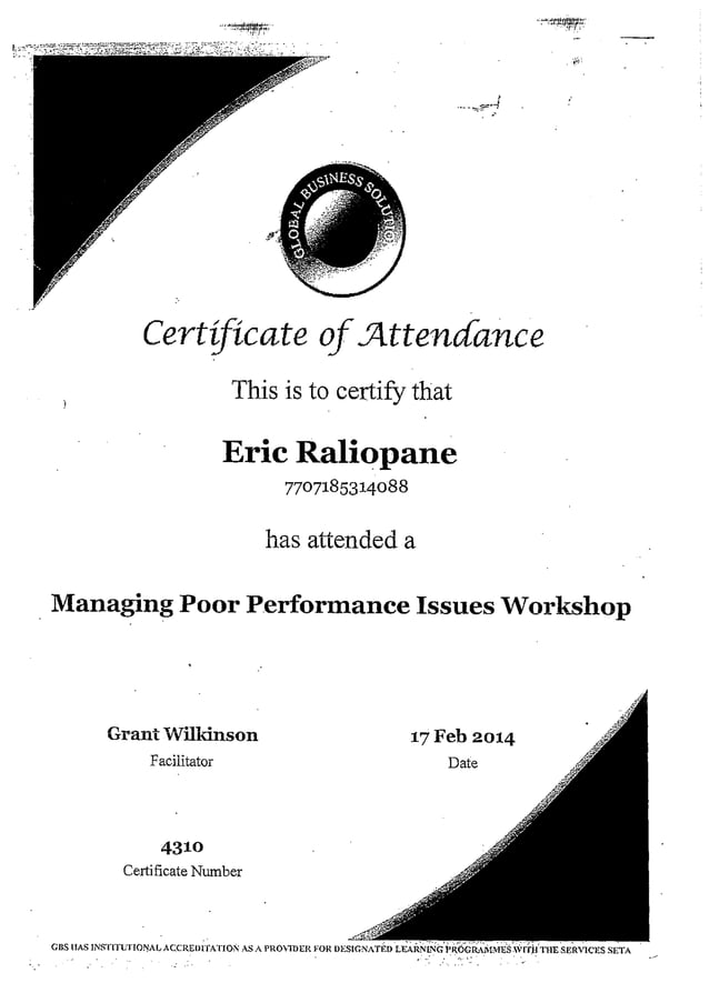 Letuba Erick Raliopane's cv | PDF