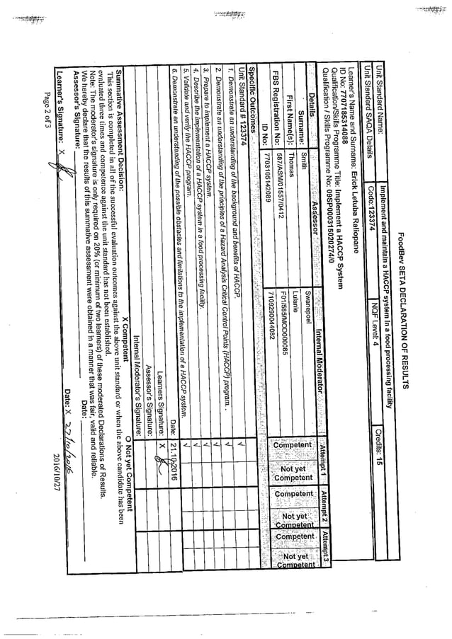 Letuba Erick Raliopane's cv | PDF