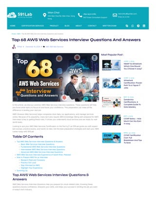 Top 68 AWS Web Services Interview Questions And Answers | PDF