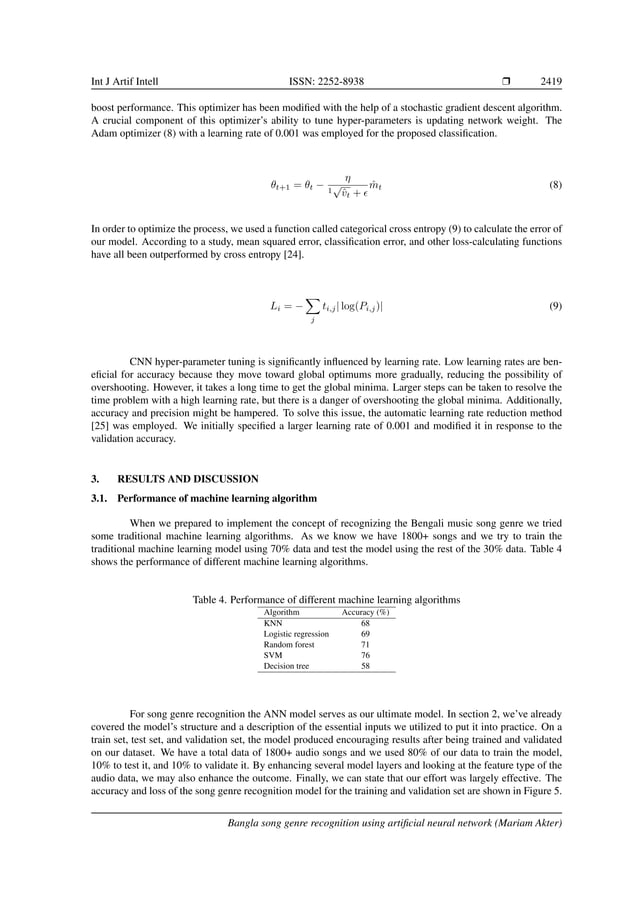 Bangla song genre recognition using artificial neural network | PDF